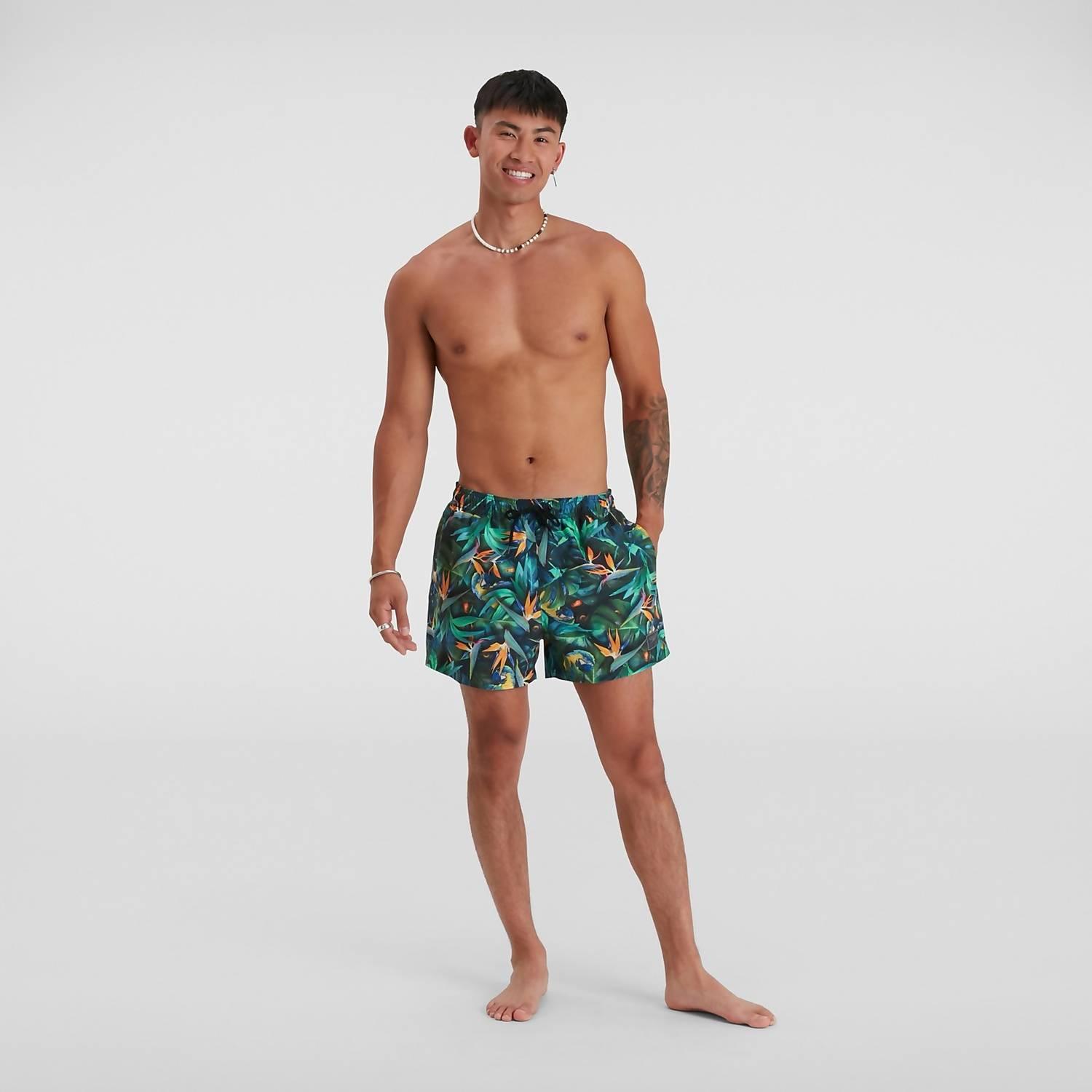 SEA BOXER SPEEDO COSTUME MEN SWIMMING POOL TROPICAL GREEN COSTUMES