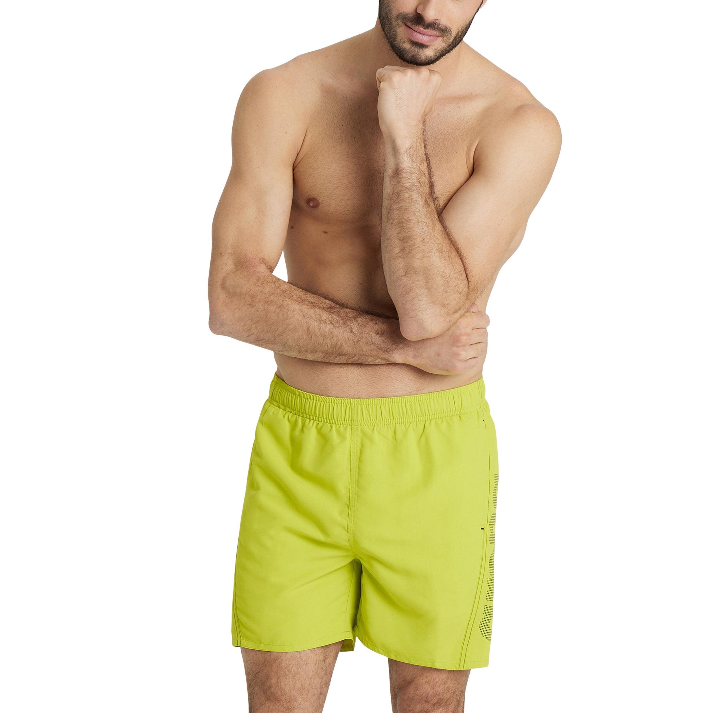 BOXER SEA ARENA COSTUME MAN SWIMMING POOL COSTUMES LIME